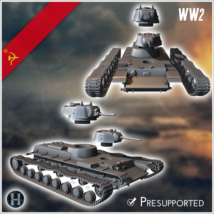 3D Printable SMK (late) - Soviet army WW2 Second World East front ...