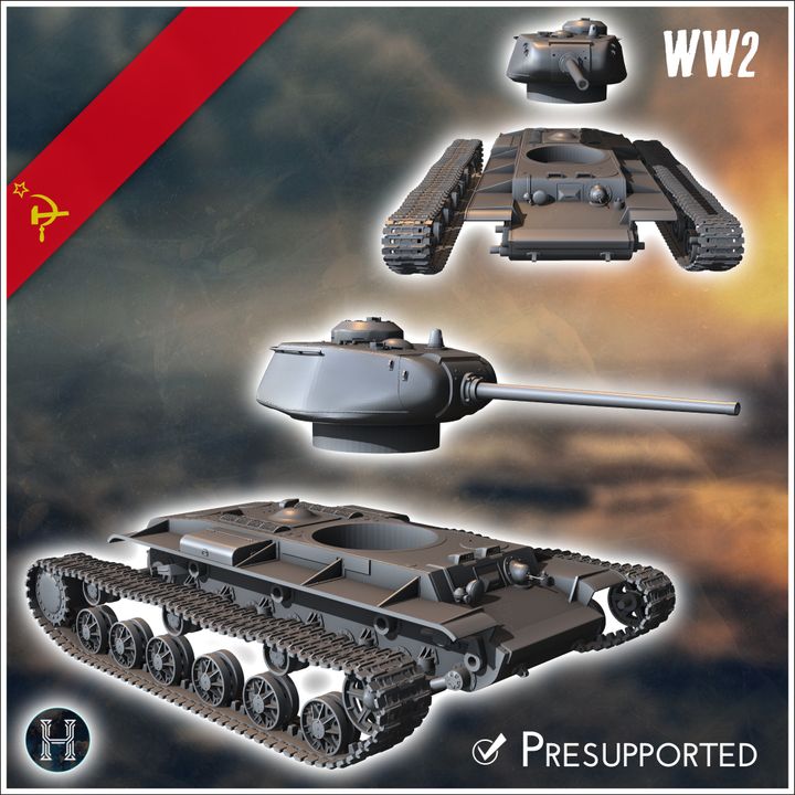 3D Printable KV-85 (Object 239) - Soviet army WW2 Second World East ...