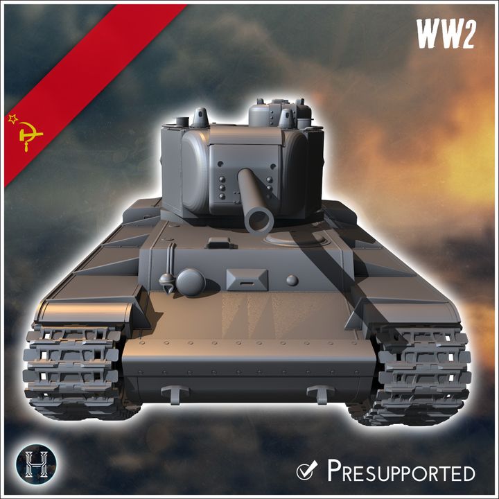 3D Printable T-220 (Object 220) KV-220 - Soviet army WW2 Second World ...