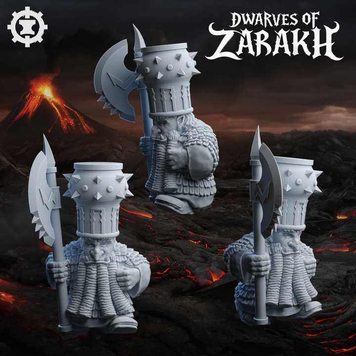 3D Printable Blackhearth Guard Dwarves of Zarakh by Nineforge