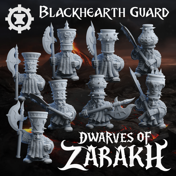 3D Printable Blackhearth Guard Dwarves of Zarakh by Nineforge