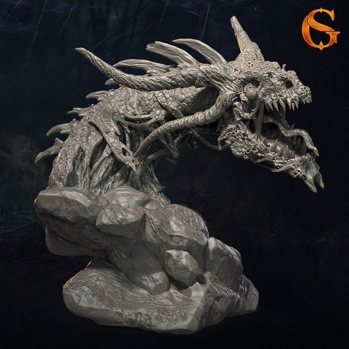 3D Printable Bust Dragon The Rotten Shadow by SolGood Creations