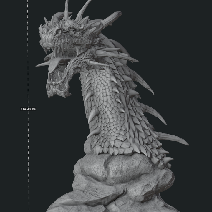 3D Printable Bust Dragon Trypateron by SolGood Creations