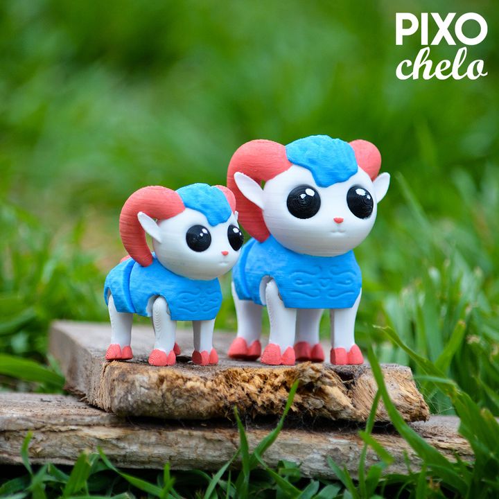 3D Printable Rammy the Ram Flexi Super Sweet by Pixochelo