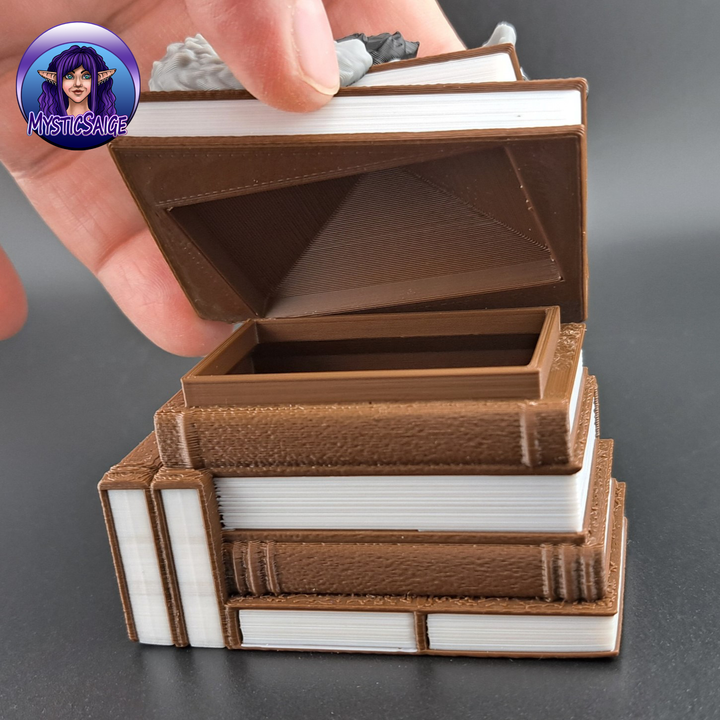 3D Printable Stack O' Books - Container Décor by MysticSaige