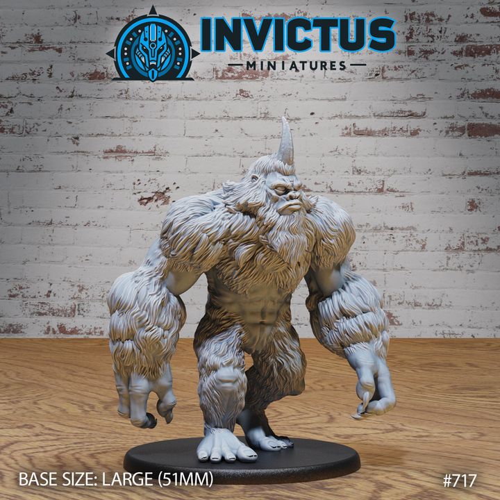 3D Printable Horned Yeti / Space Ape / Alien Bigfoot / Galactic Frost ...