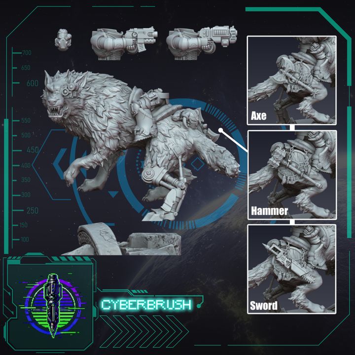 3D Printable StormWolf Rider 2 by Cyberbrush