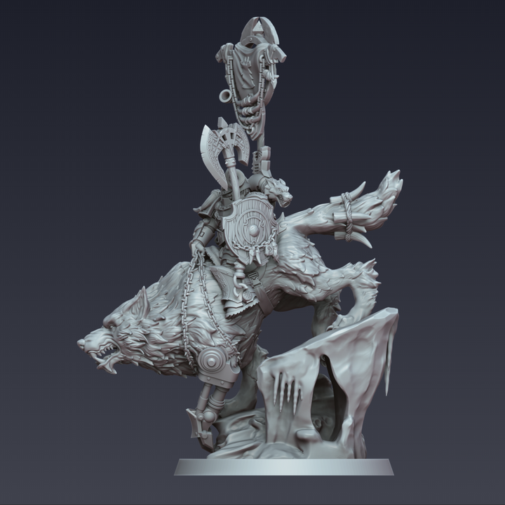 3D Printable Jarl on Stormwolf by Cyberbrush