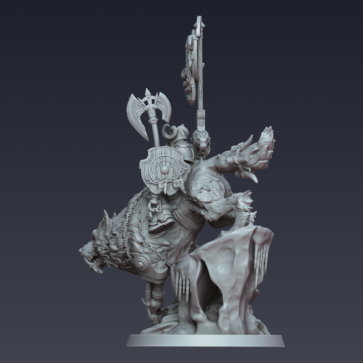 3D Printable Jarl on Stormwolf by Cyberbrush