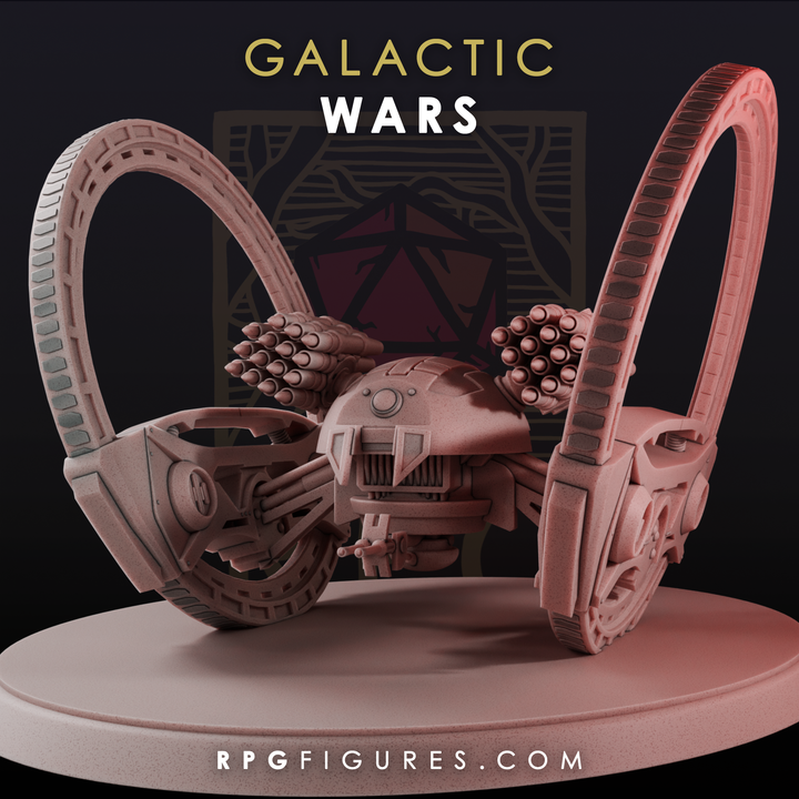 3D Printable Galactic Wars | Hailstorm Tank by RPG Figures