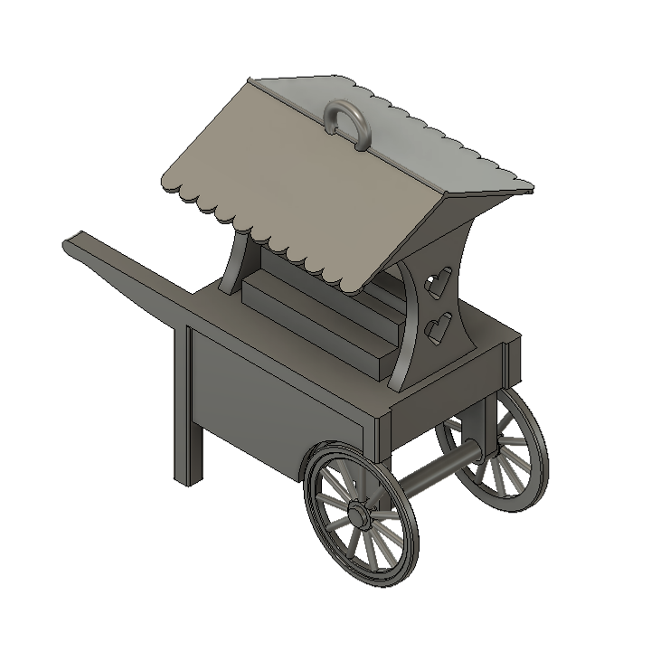 3D Printable New Sweet Cart Christmas Ornament by Wayne Jordan