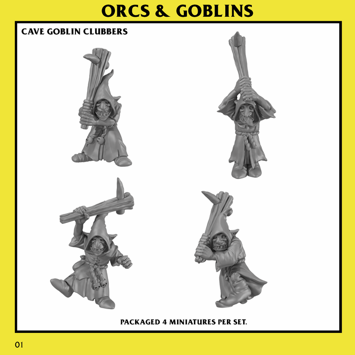 3D Printable ORCS & GOBLINS: Cave Goblin Clubbers Unit by Monstrous ...