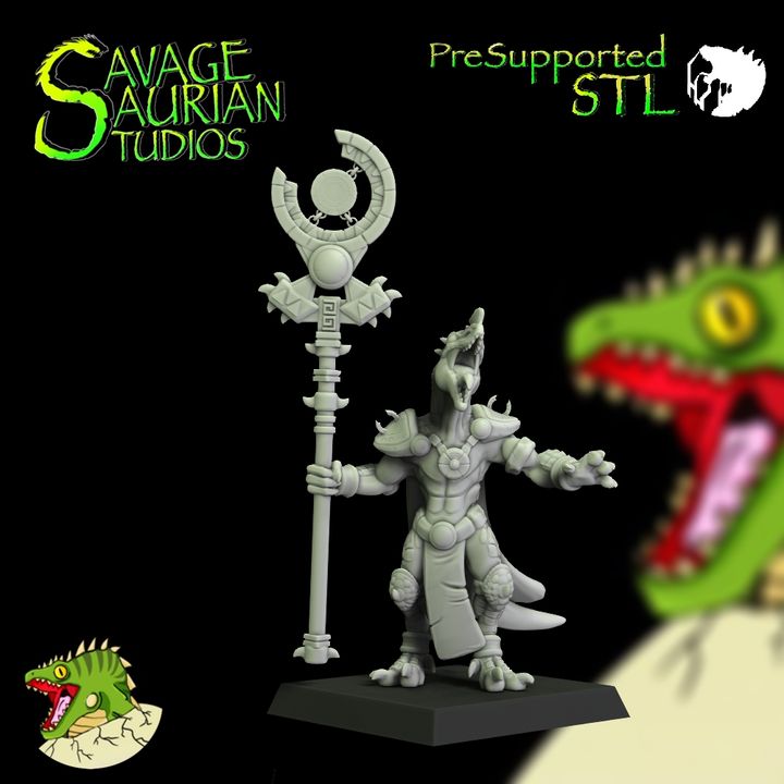 3D Printable Lizardmen - Stegemoth Quadrepedal with Devolution Beam by ...