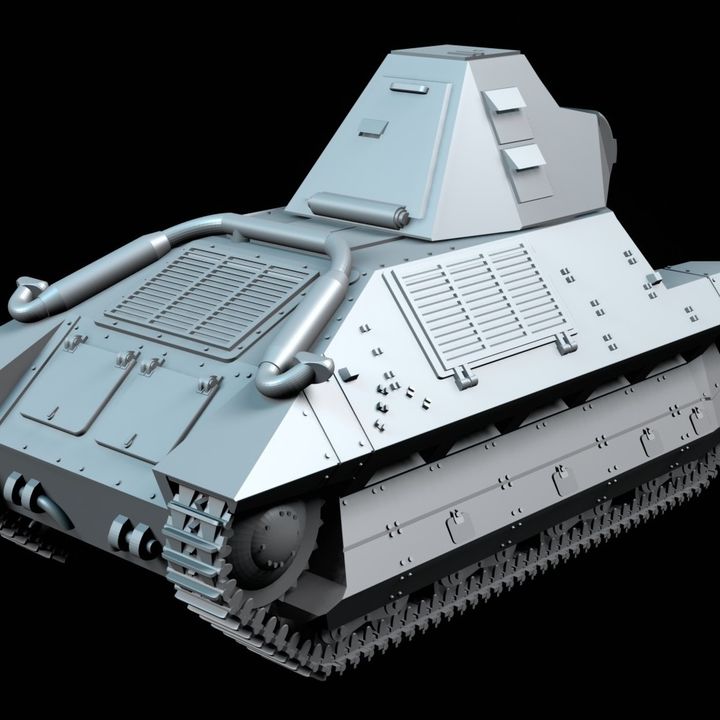 3D Printable FCM36 French Light Tank - 1:56 scale by Culverin Models