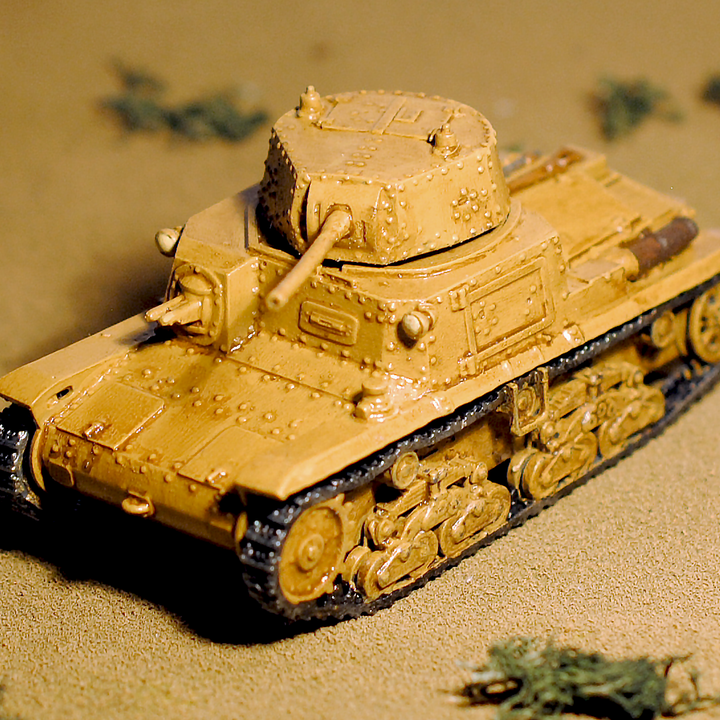 3D Printable M13/40 Italian Medium Tank - 1:56 scale by Culverin Models