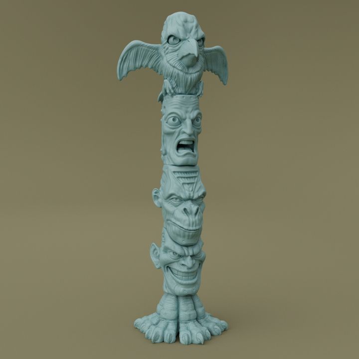 3D Printable " Tiny Totem Stackers" --Monster Stack 2 by HTS Productions