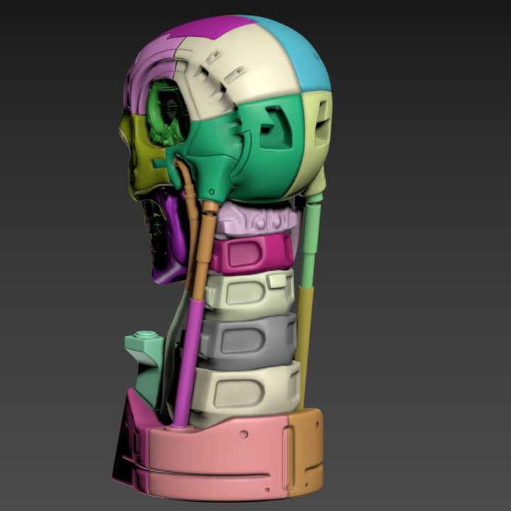 3D Printable T-800 Skull Terminator 2 Judgment Day V3 Replica by SKYNET