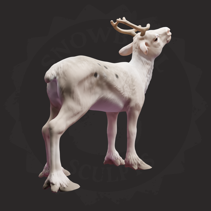 3D Printable Blitzen - Reindeer by Snowball Sculpts