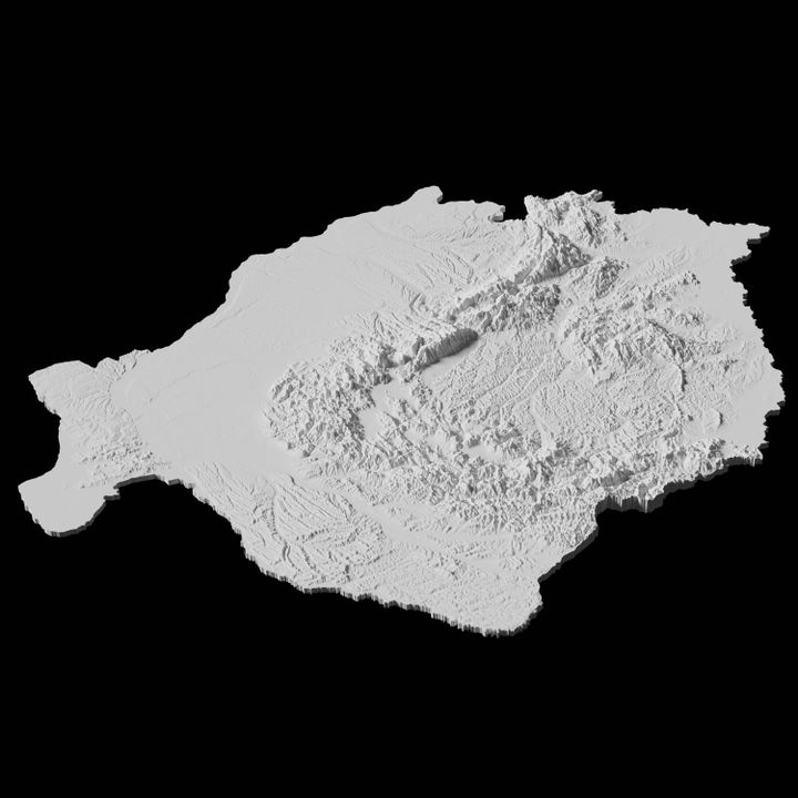 3D Printable Romania Country Topographic Map - 3D Terrain Elevation ...