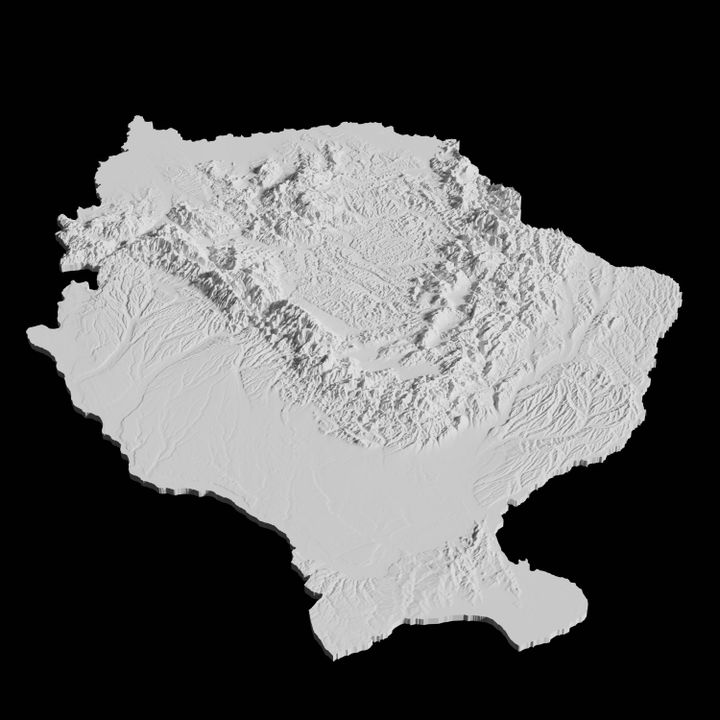 3D Printable Romania Country Topographic Map - 3D Terrain Elevation ...