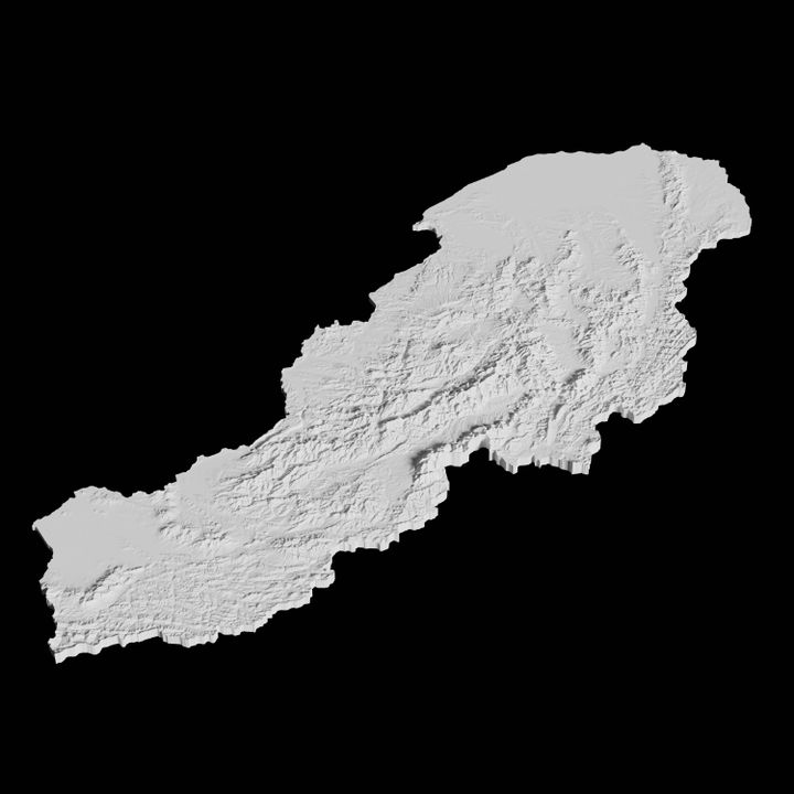 3D Printable Slovakia Country Topographic Map - 3D Terrain Elevation ...