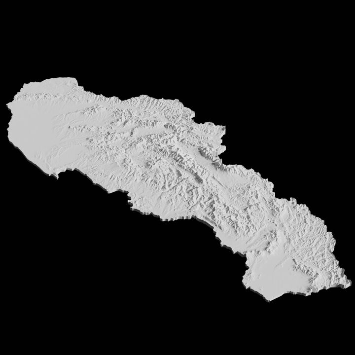 3D Printable Slovakia Country Topographic Map - 3D Terrain Elevation ...
