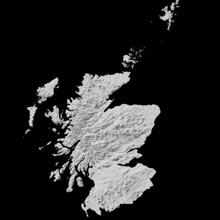3D Printable Scotland Country Topographic Map - 3D Terrain Elevation ...