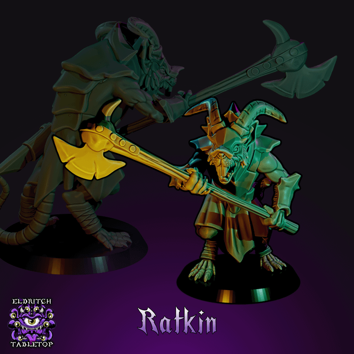 3D Printable Vernoxian Ratkin by Eldritch Tabletop