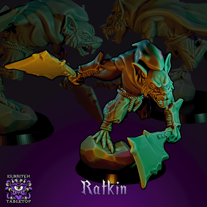3D Printable Vernoxian Ratkin by Eldritch Tabletop
