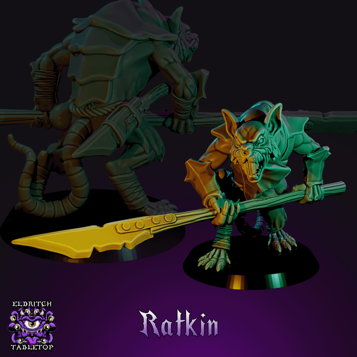 3D Printable Vernoxian Ratkin by Eldritch Tabletop