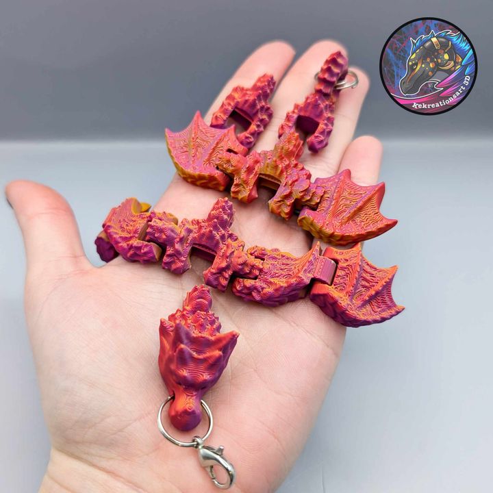3D Printable Modular Dragon Bracelet by Kirsten M