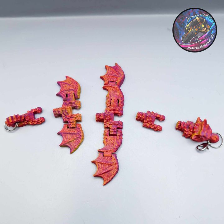 3D Printable Modular Dragon Bracelet by Kirsten M