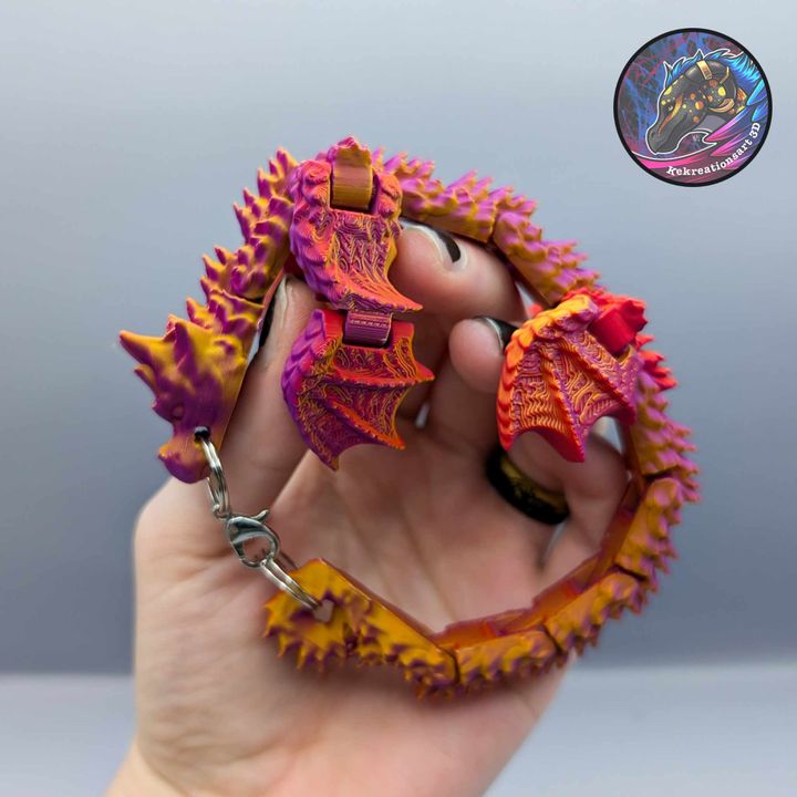3D Printable Modular Dragon Bracelet by Kirsten M