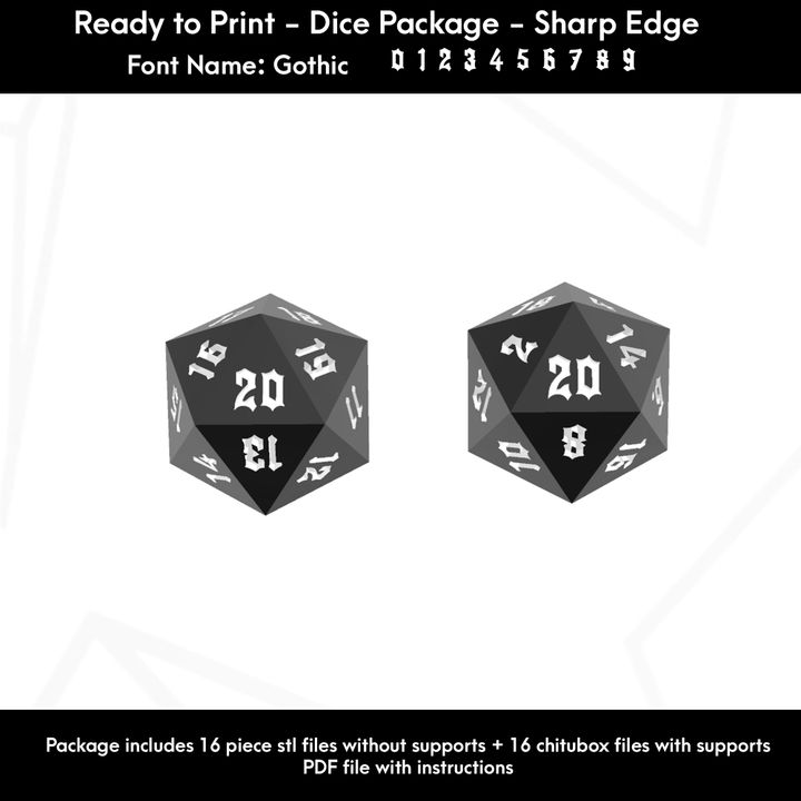 3D Printable Dice Masters – Ready to Print - 16 Piece Set ...