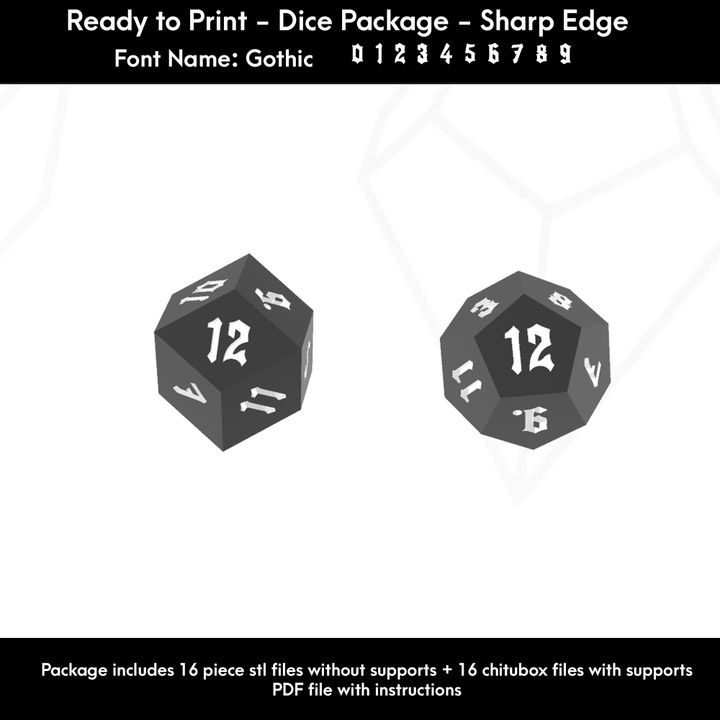 3D Printable Dice Masters – Ready to Print - 16 Piece Set ...
