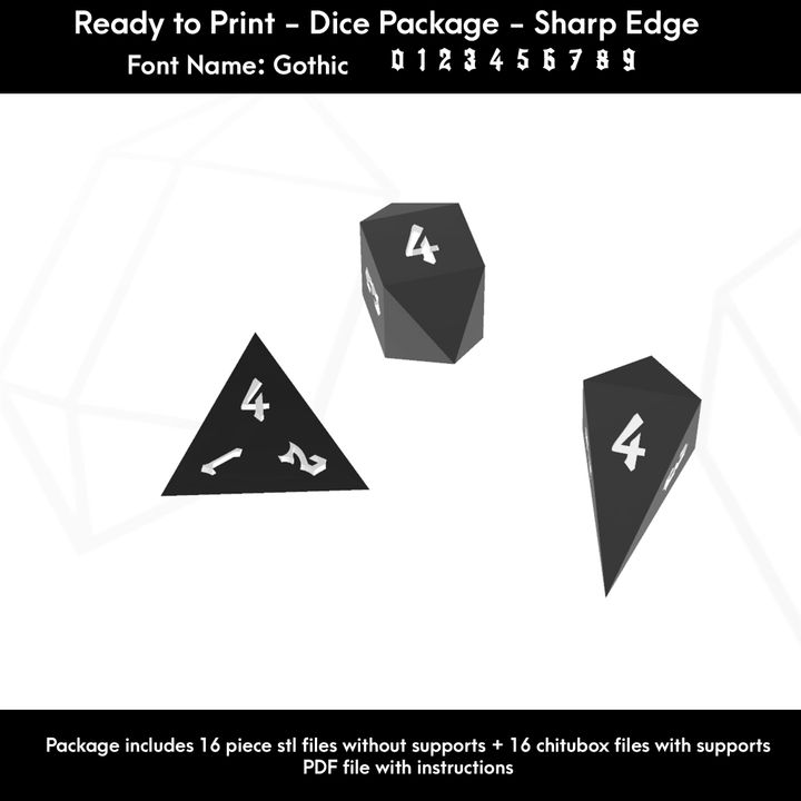 3D Printable Dice Masters – Ready to Print - 16 Piece Set ...