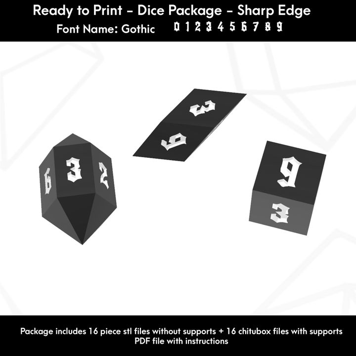 3D Printable Dice Masters – Ready to Print - 16 Piece Set ...
