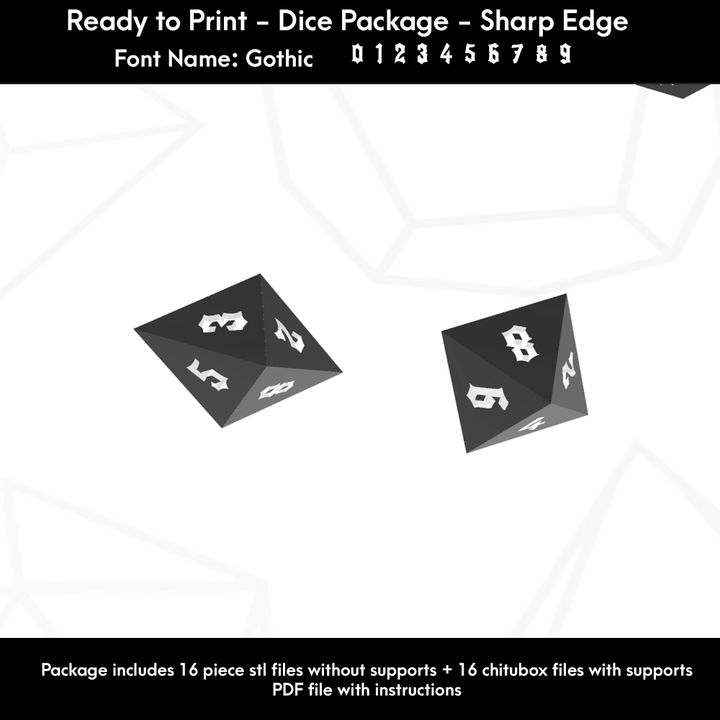 3D Printable Dice Masters – Ready to Print - 16 Piece Set ...