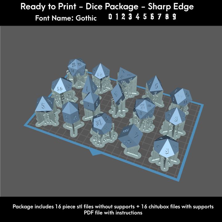 3D Printable Dice Masters – Ready to Print - 16 Piece Set ...