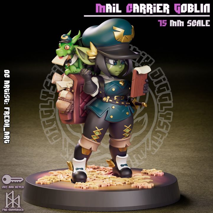 3D Printable Mail Carrier Goblin by Jigglystix