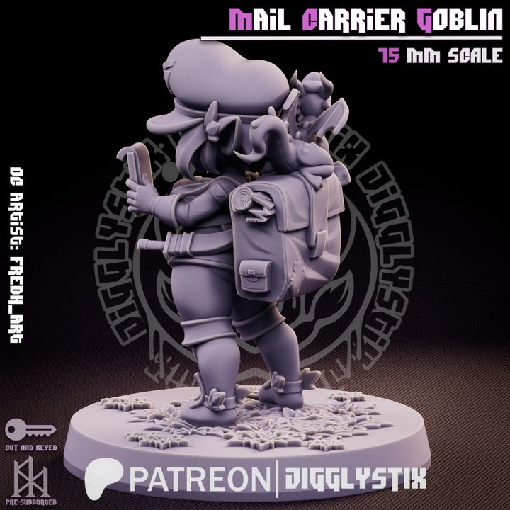 3D Printable Mail Carrier Goblin by Jigglystix