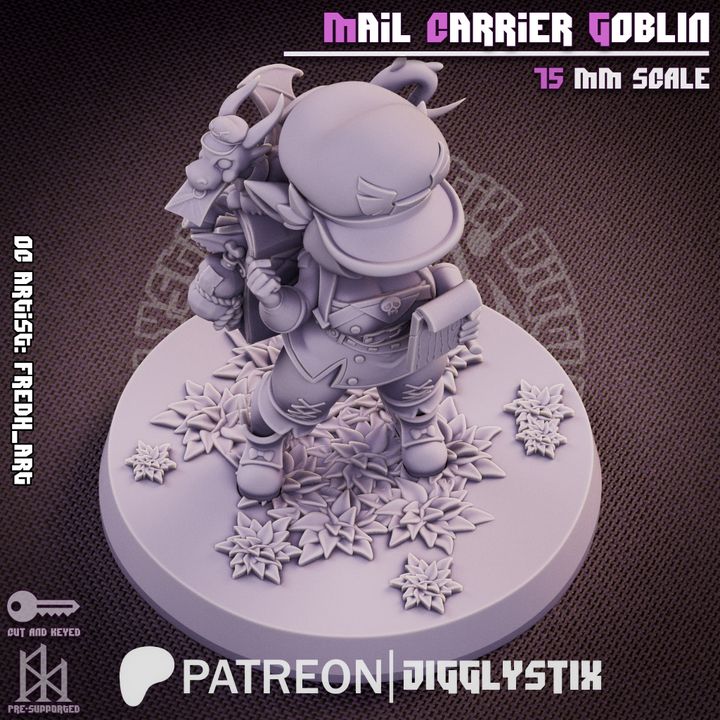 3D Printable Mail Carrier Goblin by Jigglystix