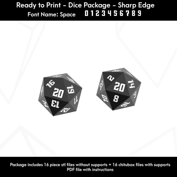 3D Printable Dice Masters – Ready to Print - 16 Piece Set ...