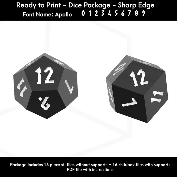 3D Printable Dice Masters – Ready to Print - 16 Piece Set ...