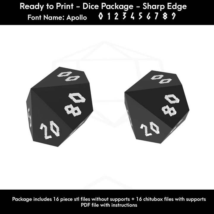 3D Printable Dice Masters – Ready to Print - 16 Piece Set ...