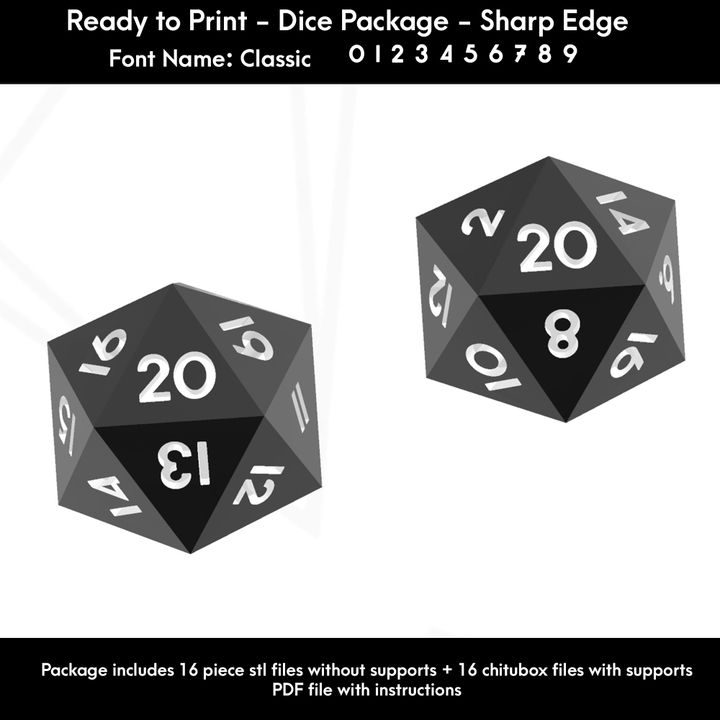 3D Printable Dice Masters – Ready to Print - 16 Piece Set ...