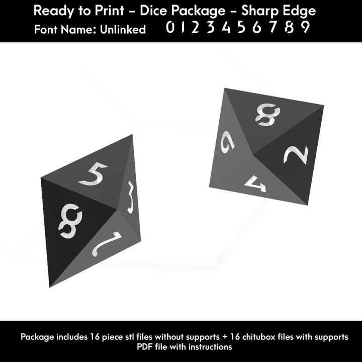 3D Printable Dice Masters – Ready to Print - 16 Piece Set ...