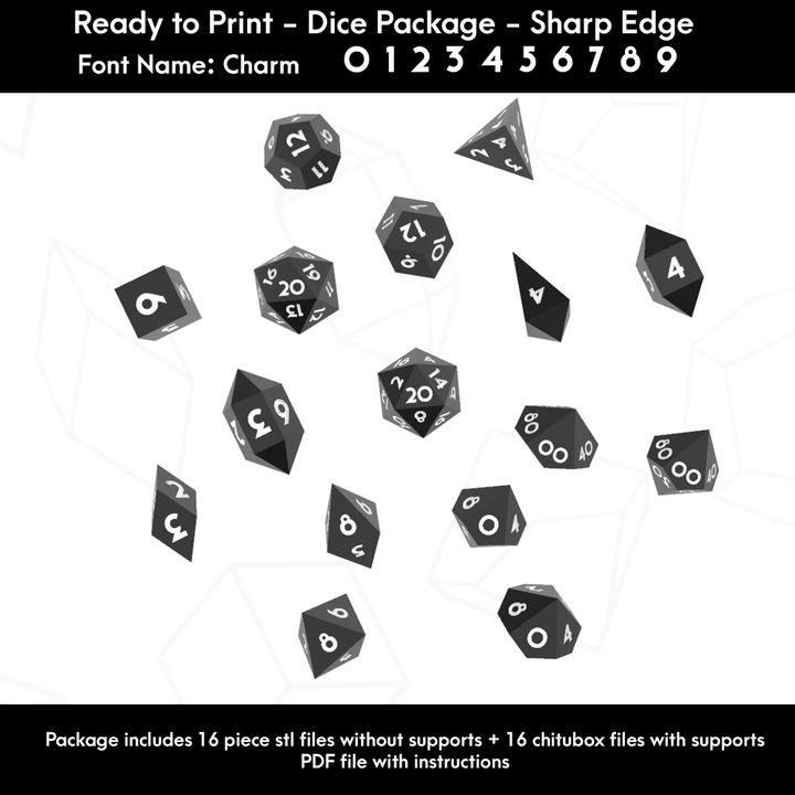 3D Printable Dice Masters – Ready to Print - 16 Piece Set ...
