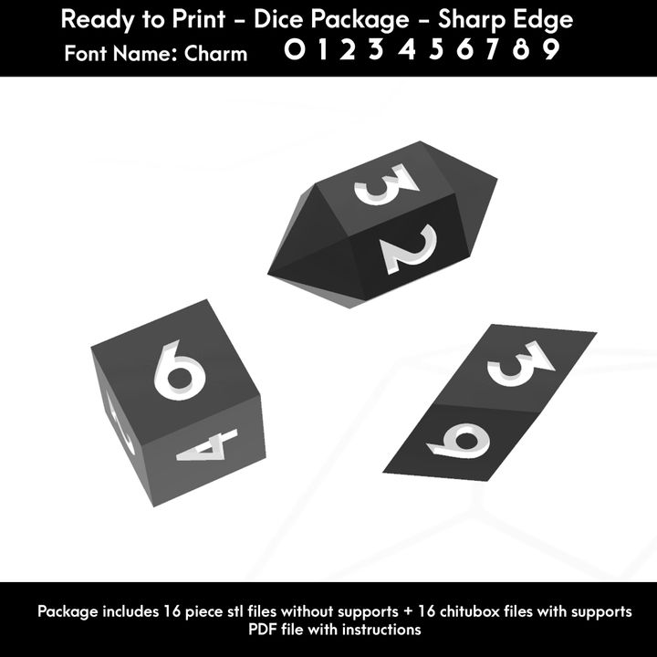 3D Printable Dice Masters – Ready to Print - 16 Piece Set ...