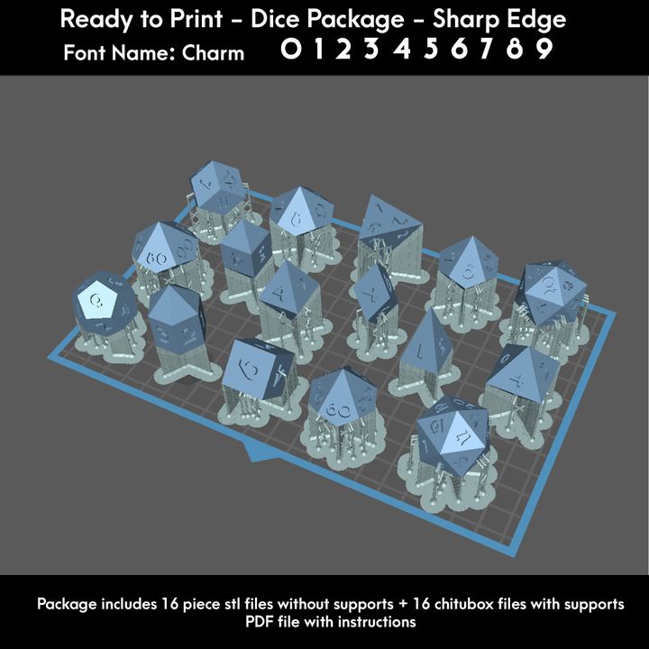 3D Printable Dice Masters – Ready to Print - 16 Piece Set ...